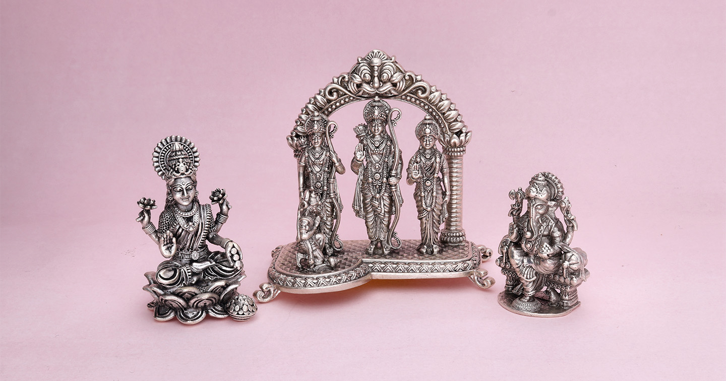Shop Divine Silver Pooja Items | Bhima Gold Collection