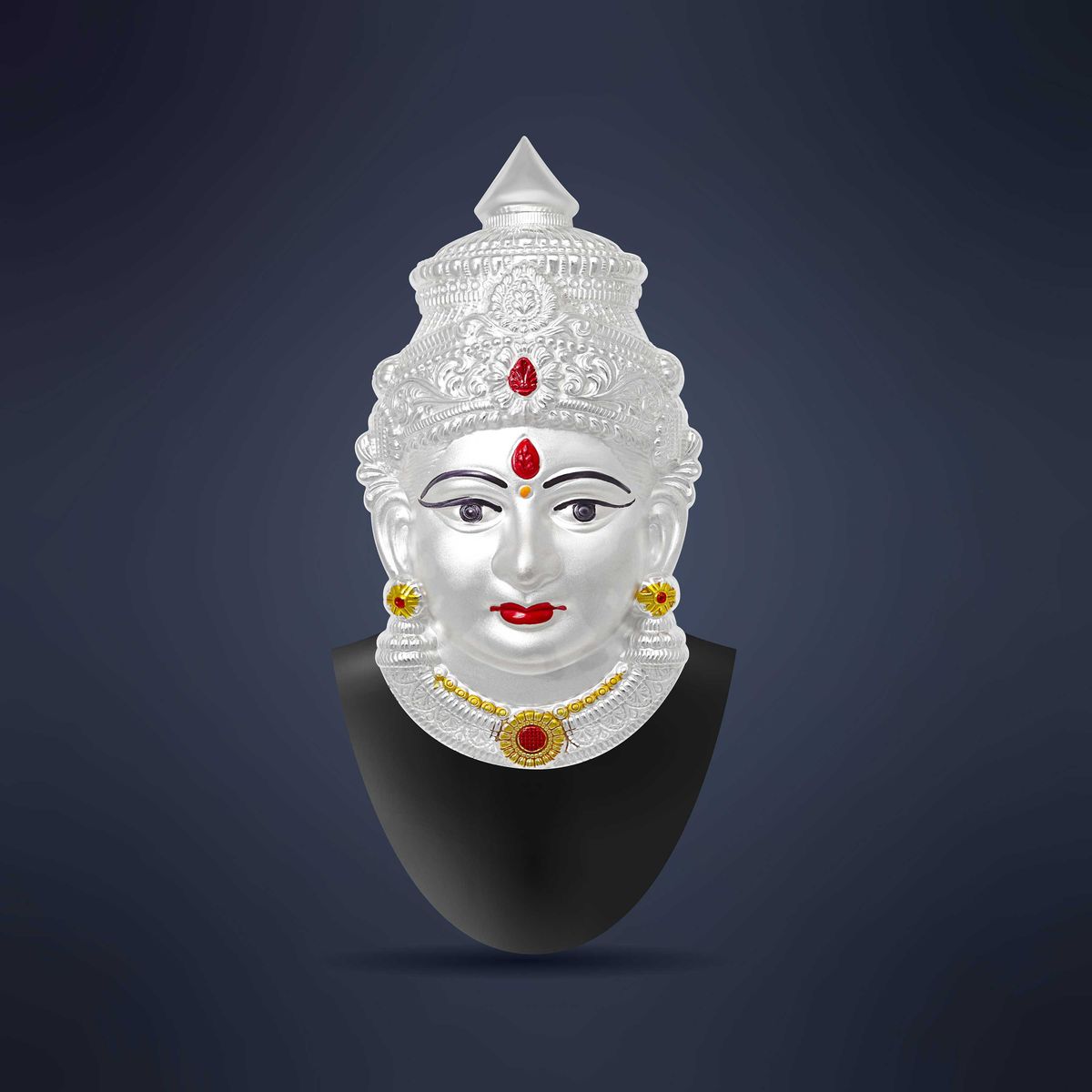 Silver Graceful Goddess Lakshmi Face