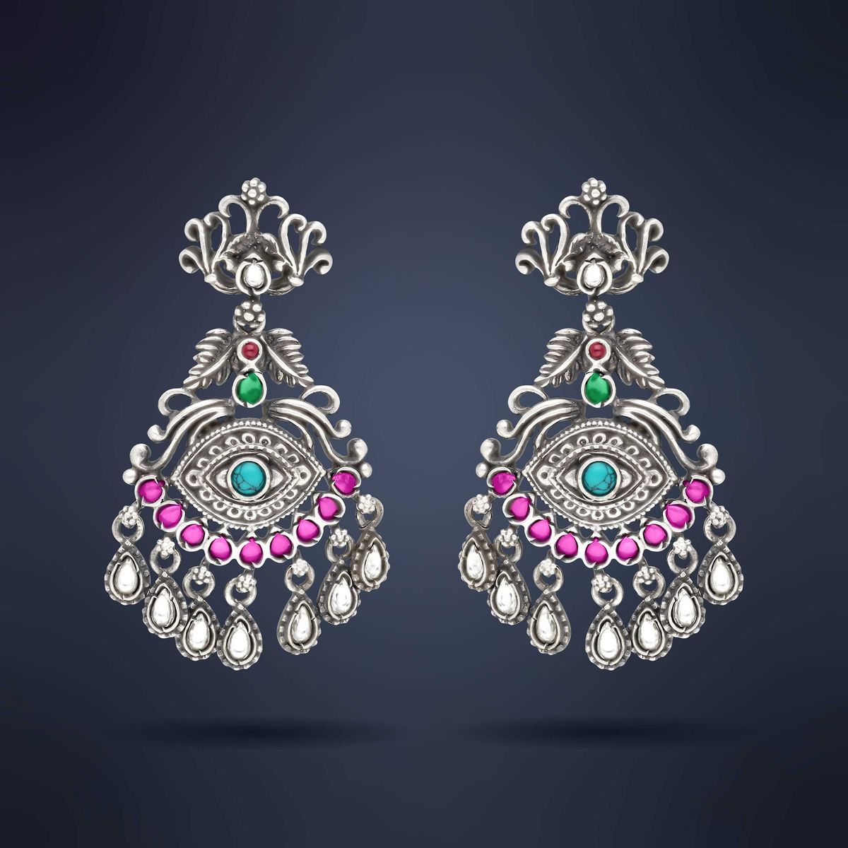 Traditional Antique Silver Drops