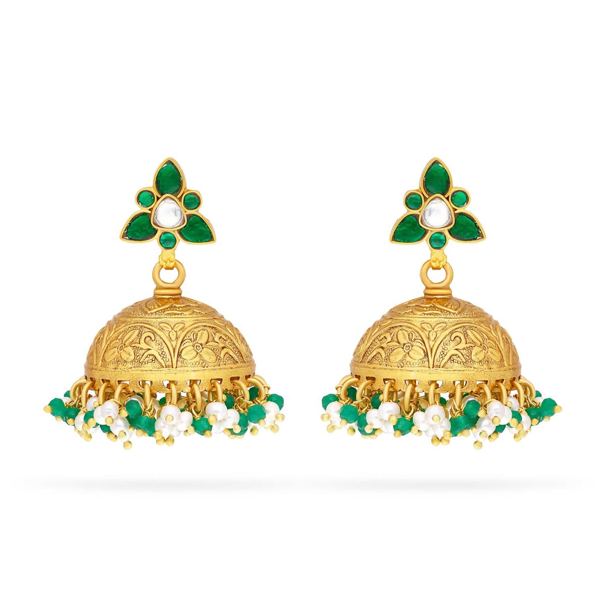 Awe Inspiring Intricately Detailed Silver Party Wear Jhumka