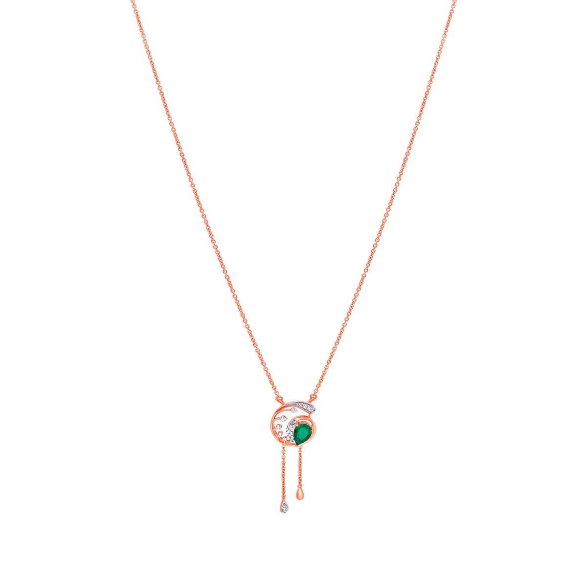 Classic Minimal Studded 18KT Rose Gold Diamond Chain