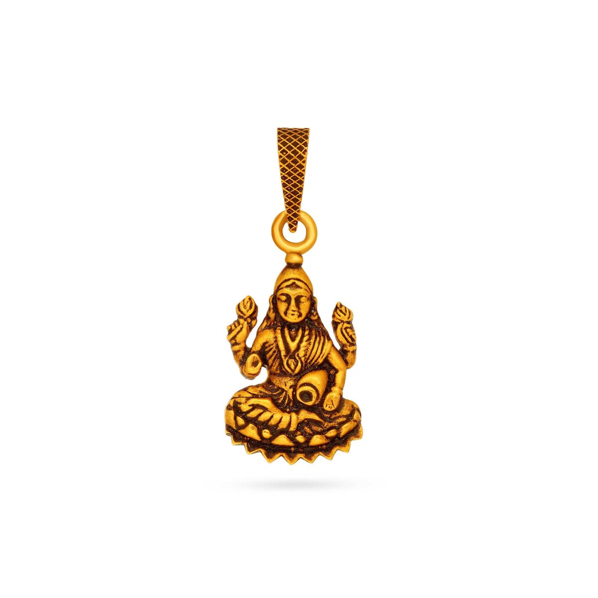 Divine Antique Finish Goddess Lakshmi 22KT Gold Locket