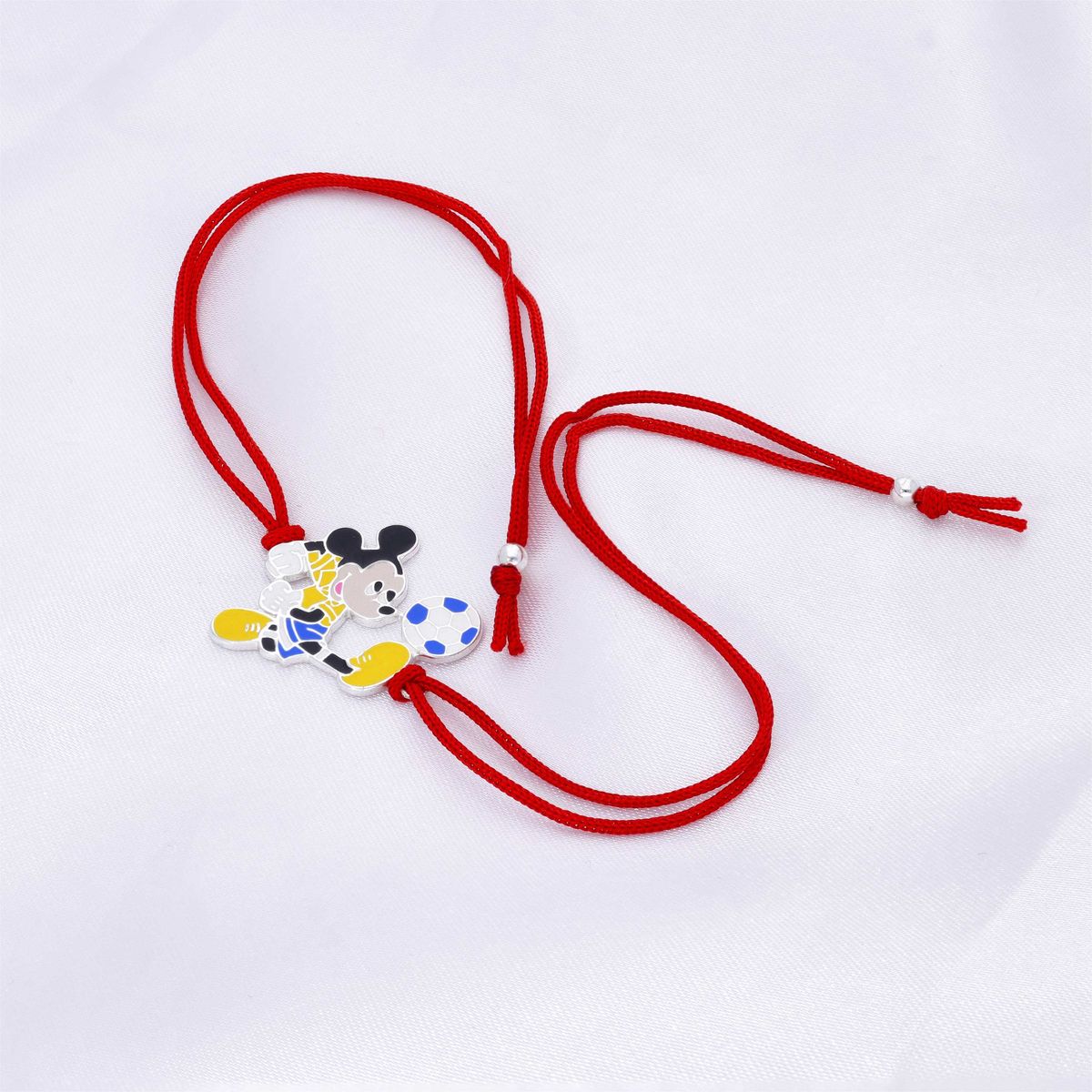 Whimsical Mickey Mouse Silver Rakhi