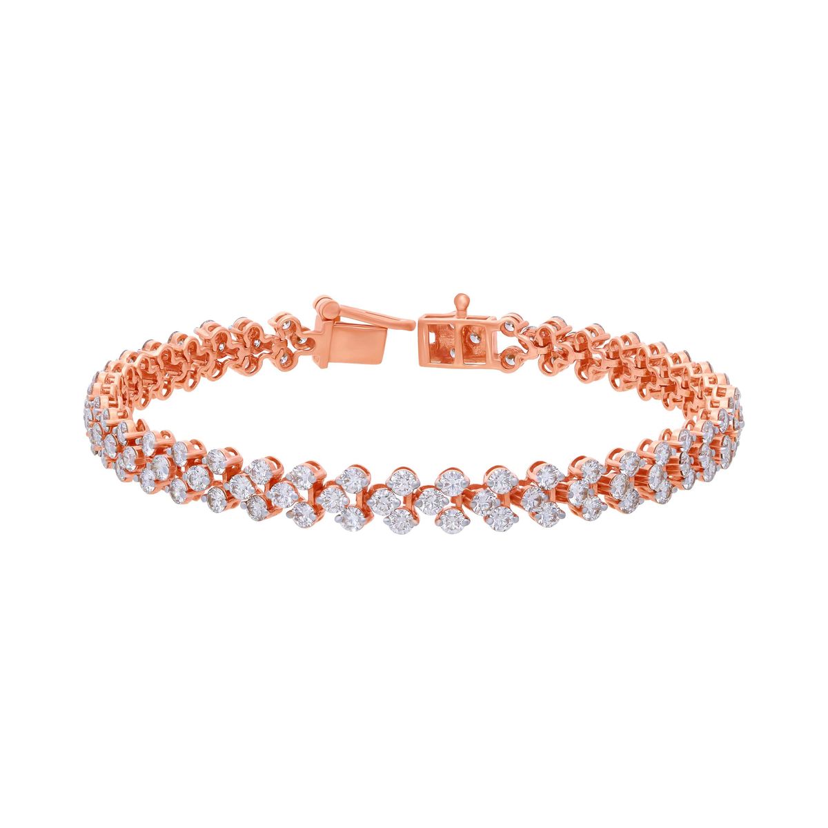 Classic Tennis Pattern Studded 18KT Diamond Bracelet